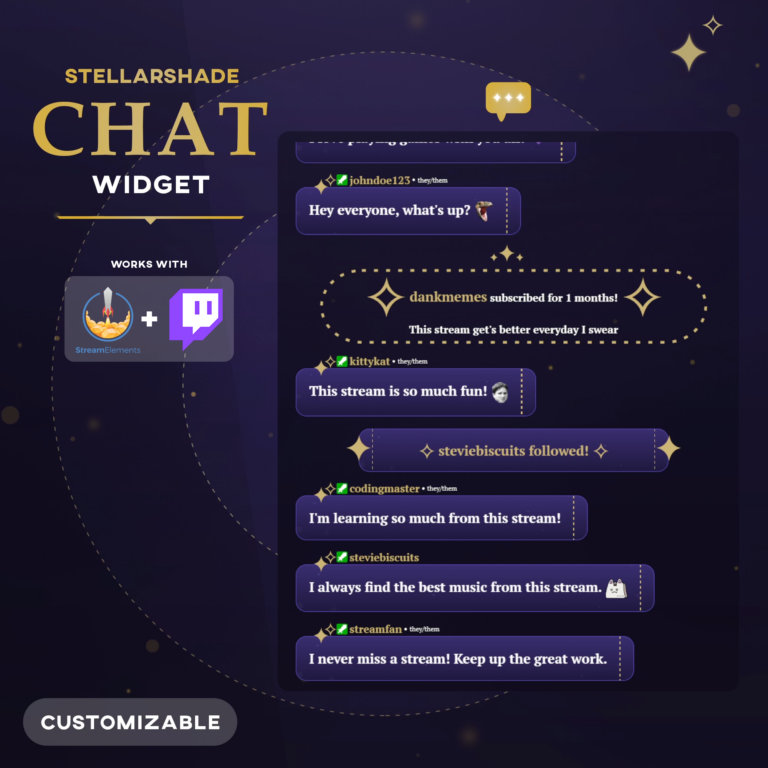 Celestial Chat Widget for StreamElements